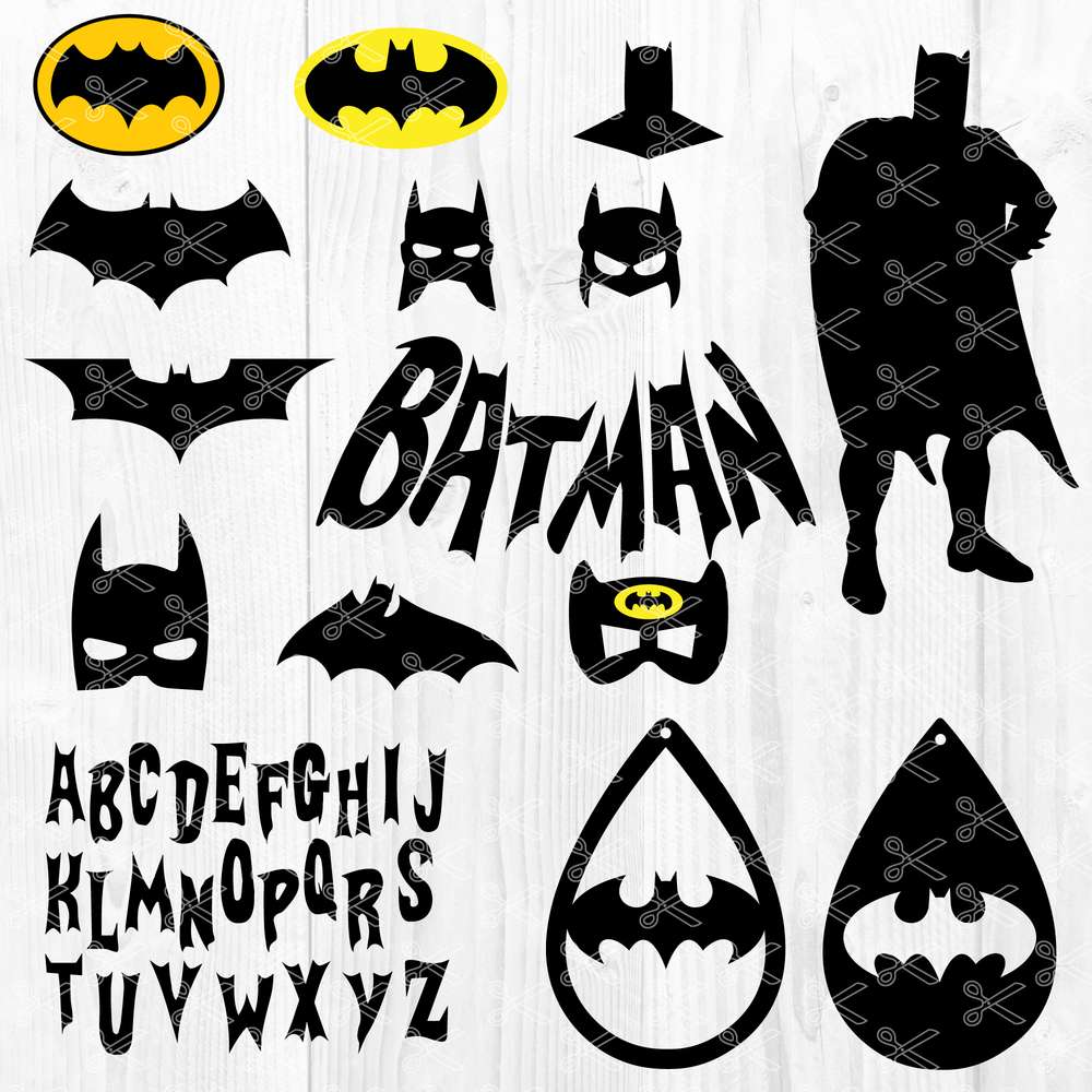 BATMAN SVG Batman SVG Bundle Batman Alphabet SVG