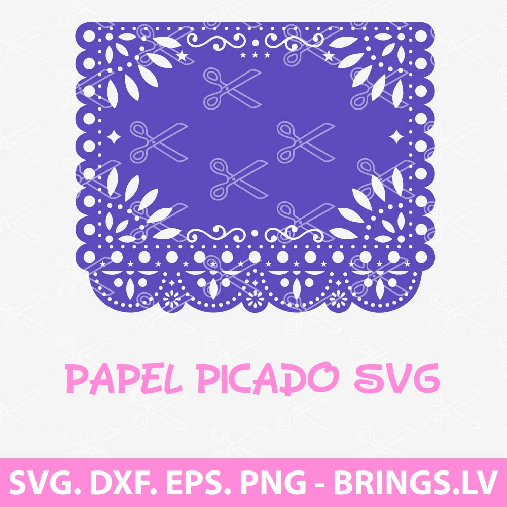 Papel Picado SVG Mexican Papel Picado Banners SVG PNG DXF EPS